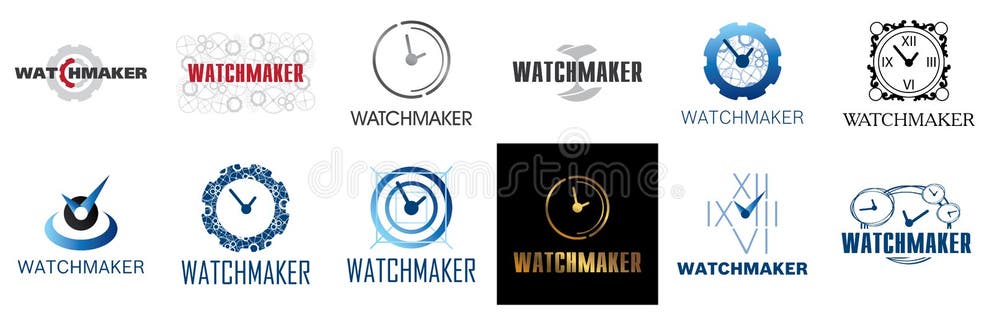 Vector Logo for Watchmaker and Watch Repair Stock Illustration ...