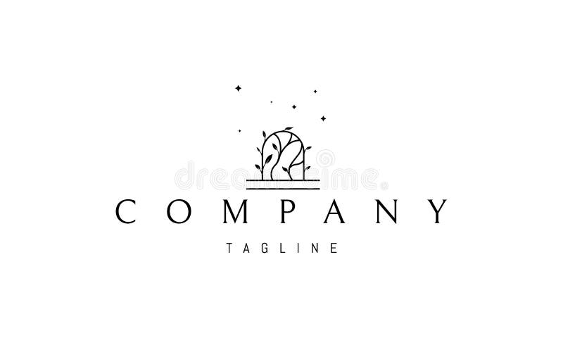 Vector Logo on Which an Abstract Image of an Arch Overgrown with ...