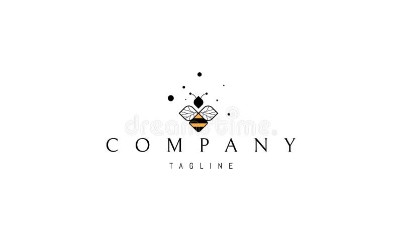 Vector Logo on Which an Abstract Image of a Bee on a Background of ...