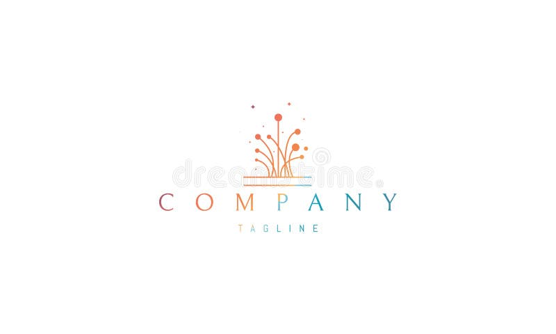Vector Logo on Which an Abstract Image of Bright Spring Flowers. Stock ...