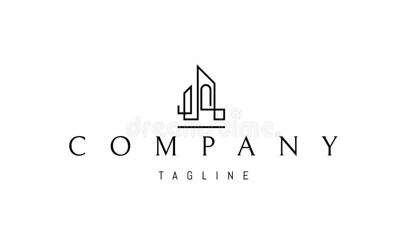 Vector Logo on Which an Abstract Image of a Building with an Arch in a ...