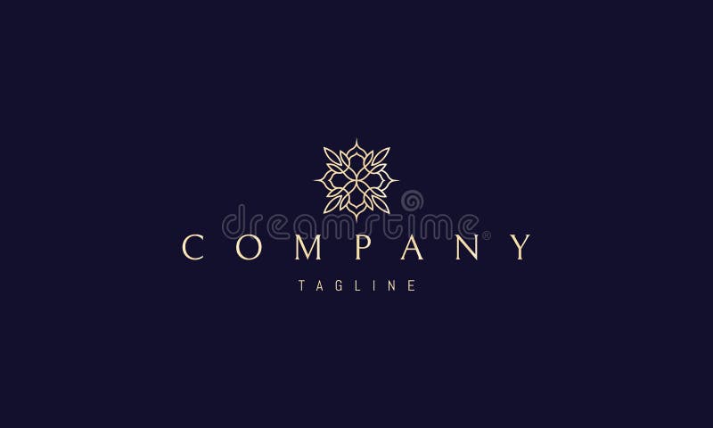 Vector Logo on Which an Abstract Image of a Floral Pattern in the Form ...