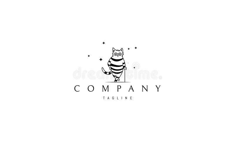 Vector Logo on Which an Abstract Image of a Funny Tabby Cat. Stock ...