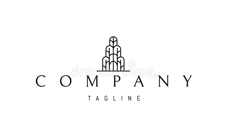 Vector Logo on Which an Abstract Image of a High Tower that Resembles a ...