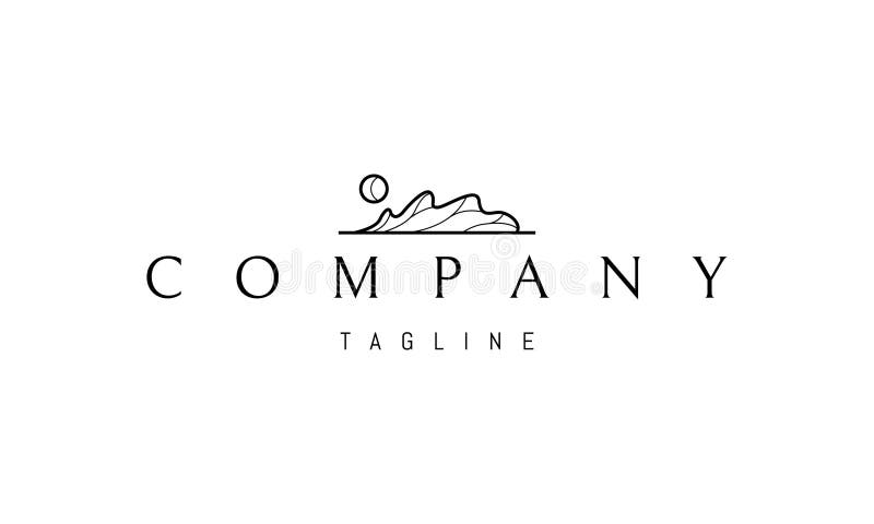Vector Logo on Which an Abstract Image of a Hilly Landscape in the Form ...