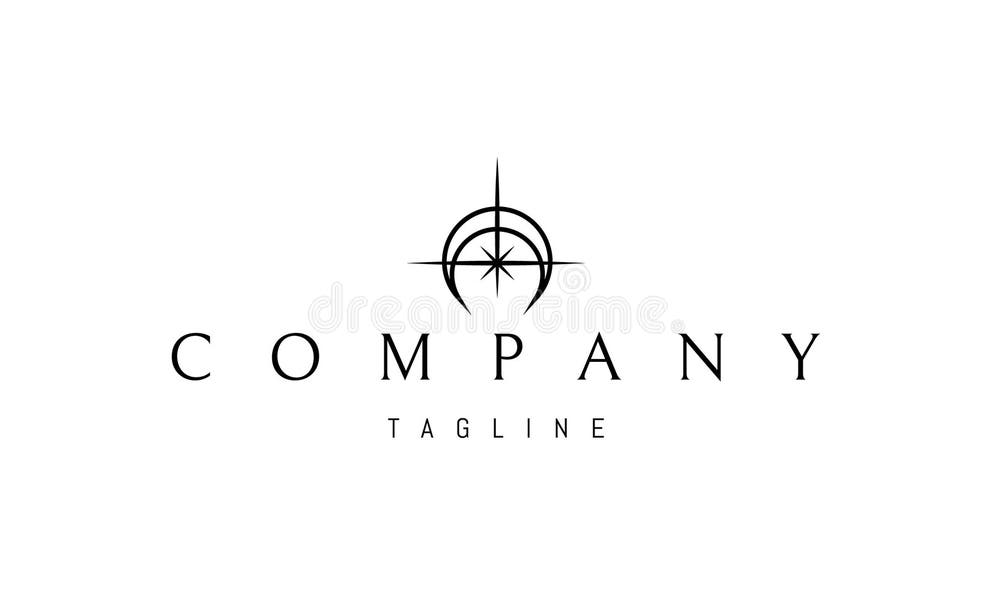 Vector Logo on Which an Abstract Image of an Inverted Moon with a ...