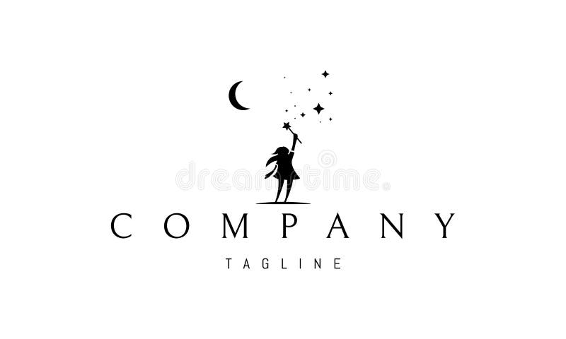Vector Logo on Which an Abstract Image of a Little Wizard with a Magic ...