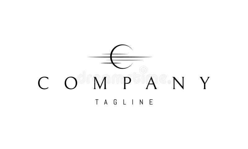 Vector Logo on Which an Abstract Image of a Lunar Eclipse with Clouds ...