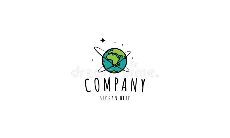 Vector Logo on Which an Abstract Image of the Planet Earth. Stock ...