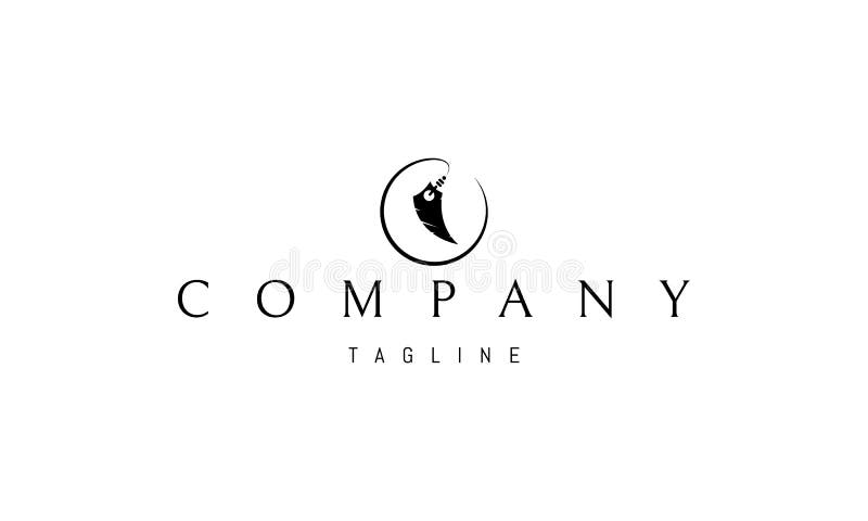 Vector Logo on Which an Abstract Image of a Predators Fang on a Rope ...