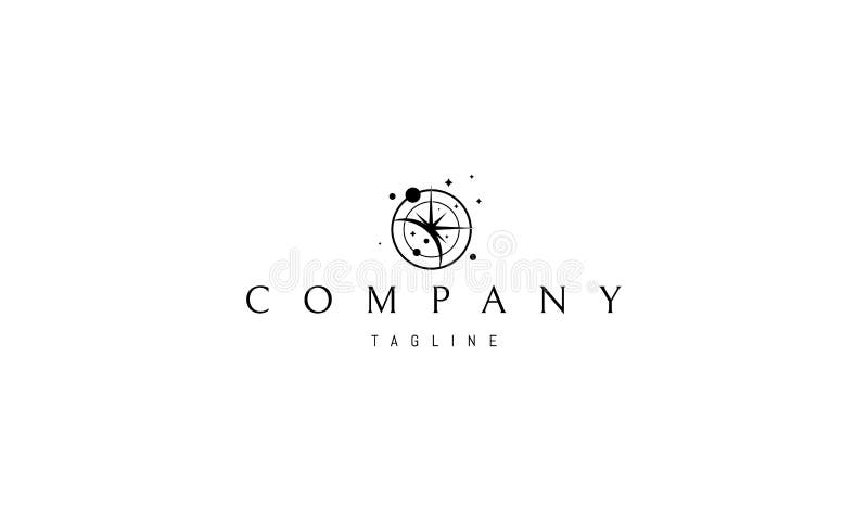 Vector Logo on Which an Abstract Image of the Space Landscape in a ...