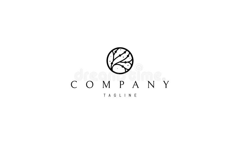 Vector Logo on Which an Abstract Image of a Tree in the Center of the ...