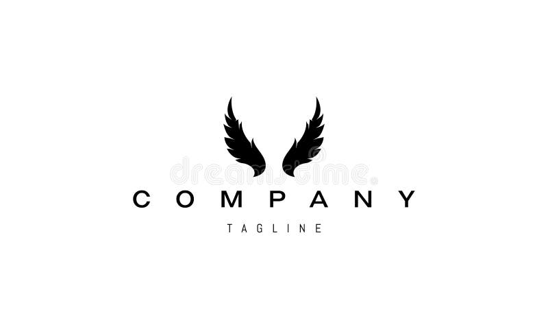 Vector Logo on Which an Abstract Image of Two Wings. Stock Vector ...