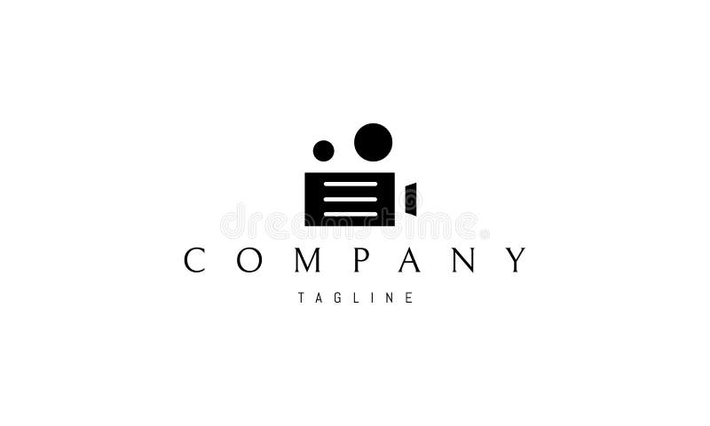 Vector Logo on Which an Abstract Image of a Video Camera. Stock Vector ...