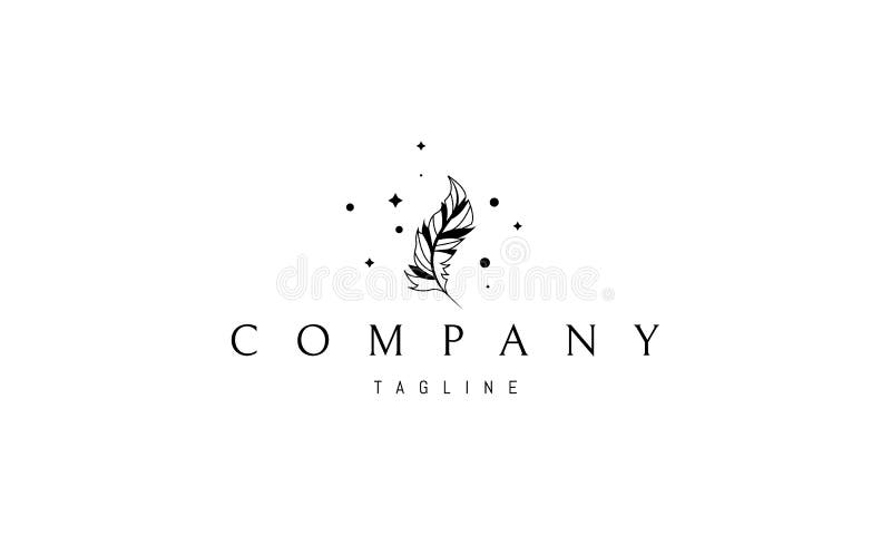 Vector Logo on Which an Abstract Image of a Written Ink Pen. Stock ...