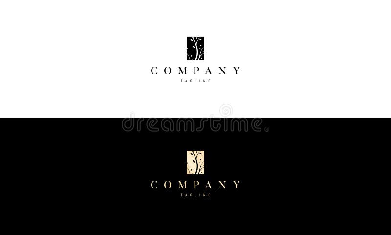 Vector Logo on Which the Image of the Branches of a Tree Rectangle ...
