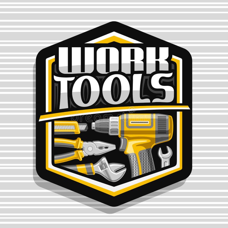 Vector logo for Work Tools stock vector. Illustration of logo - 194412359
