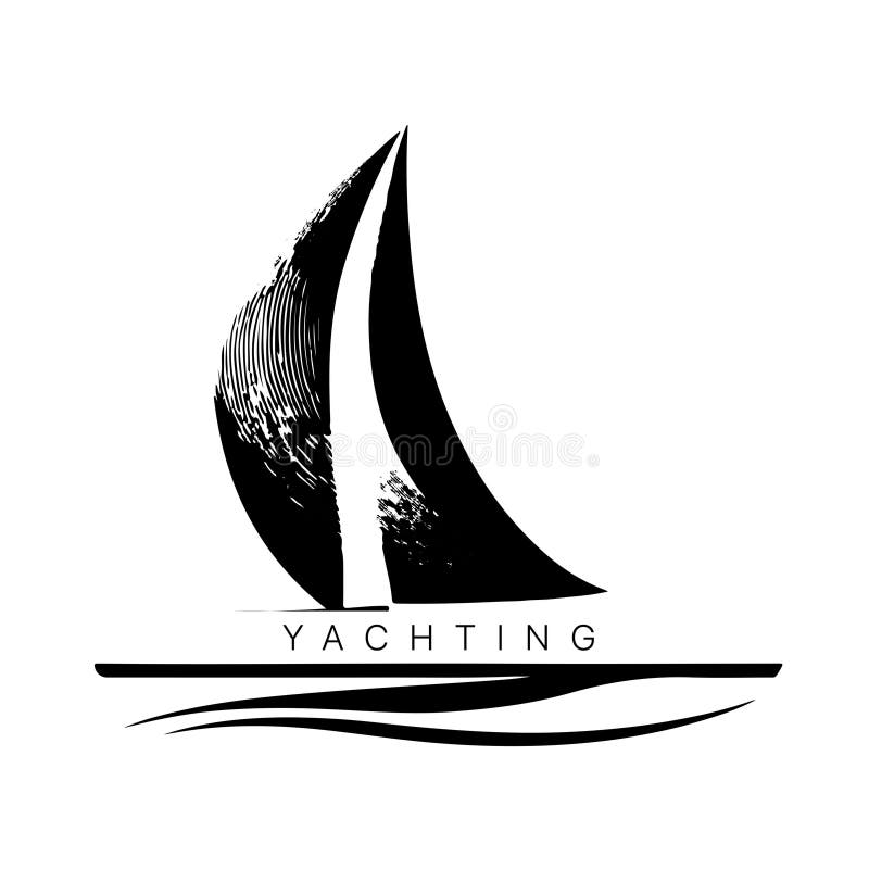 Vector Logo of Yacht with Sail. Illustration of Sail Boat Stock ... Vector Logo of Yacht with Sail. Illustration of Sail Boat Stock ...