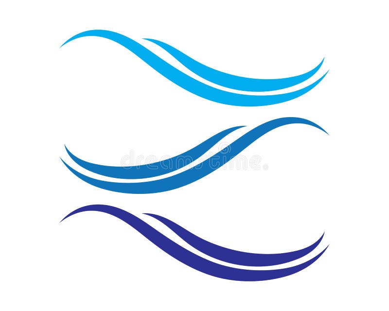 Vector Logo with Yellow Sun and Blue Sea Waves. Stock Vector ...