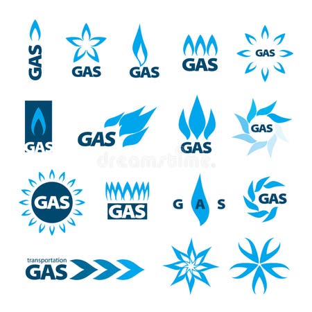Vector Logos of Natural Gas Stock Vector - Illustration of processing ...