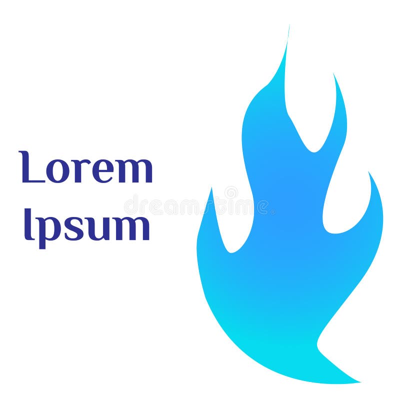 Vector LOGOTIPO Fuego Azul Lugar Para El Texto Ilustración del Vector ...