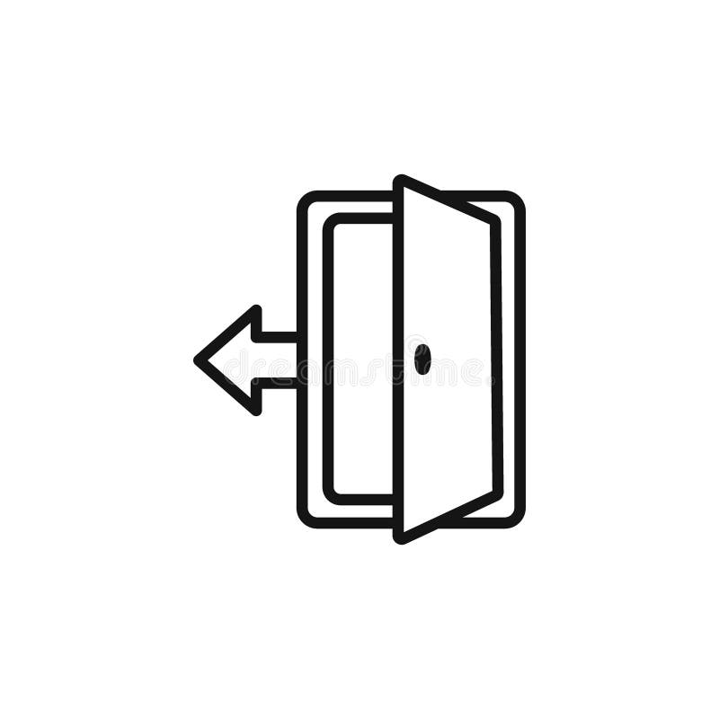 Logout silhouette icon stock illustration. Illustration of monochrome ...