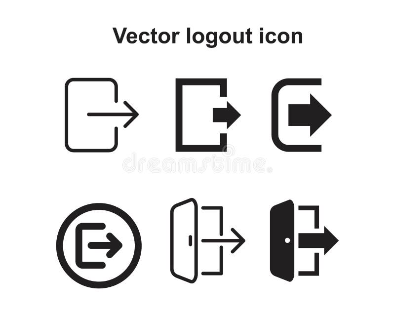 Vector Logout Icon Stock Illustrations – 2,582 Vector Logout Icon Stock ...