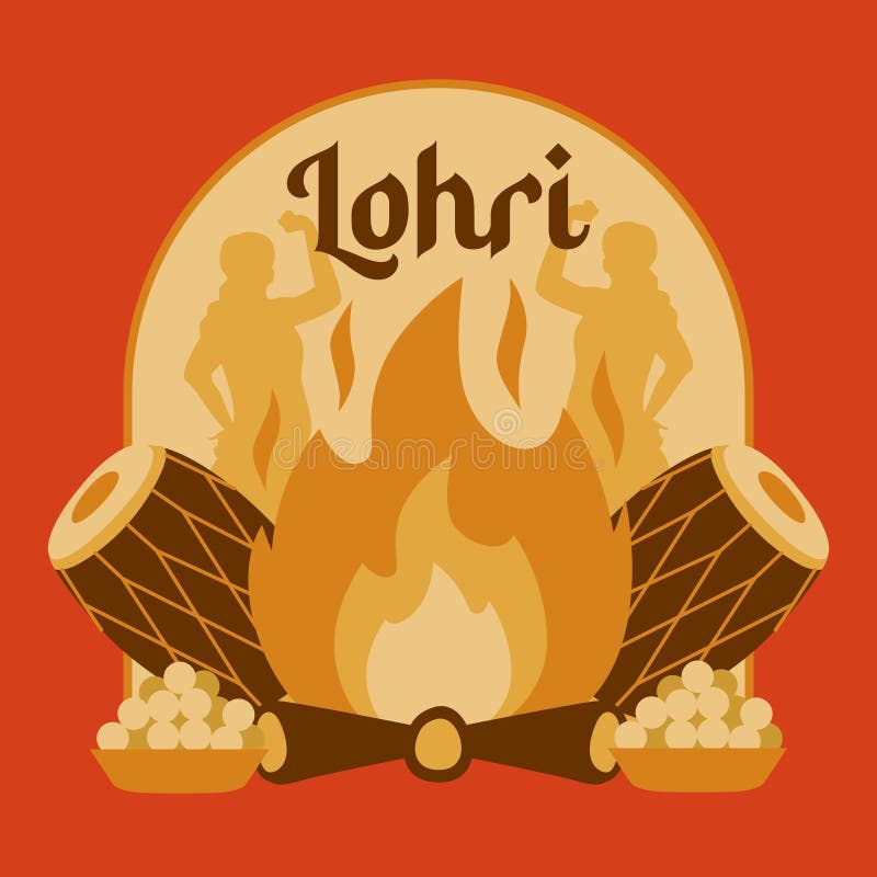 Vector Lohri Festival Banner Template Stock Vector - Illustration of ...