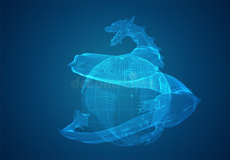 Polygon Dragon Stock Illustrations – 550 Polygon Dragon Stock ...