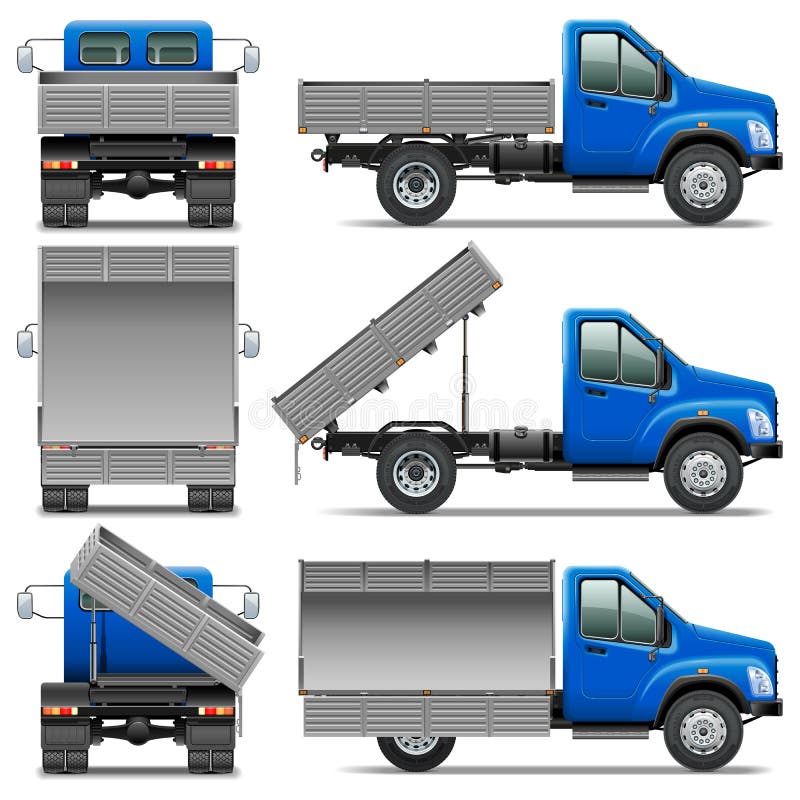Vector Commercial Vehicles Pictograms Stock Vector - Illustration of ...