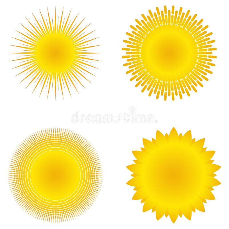 Vector los soles ilustración del vector. Ilustración de elemento - 19653601