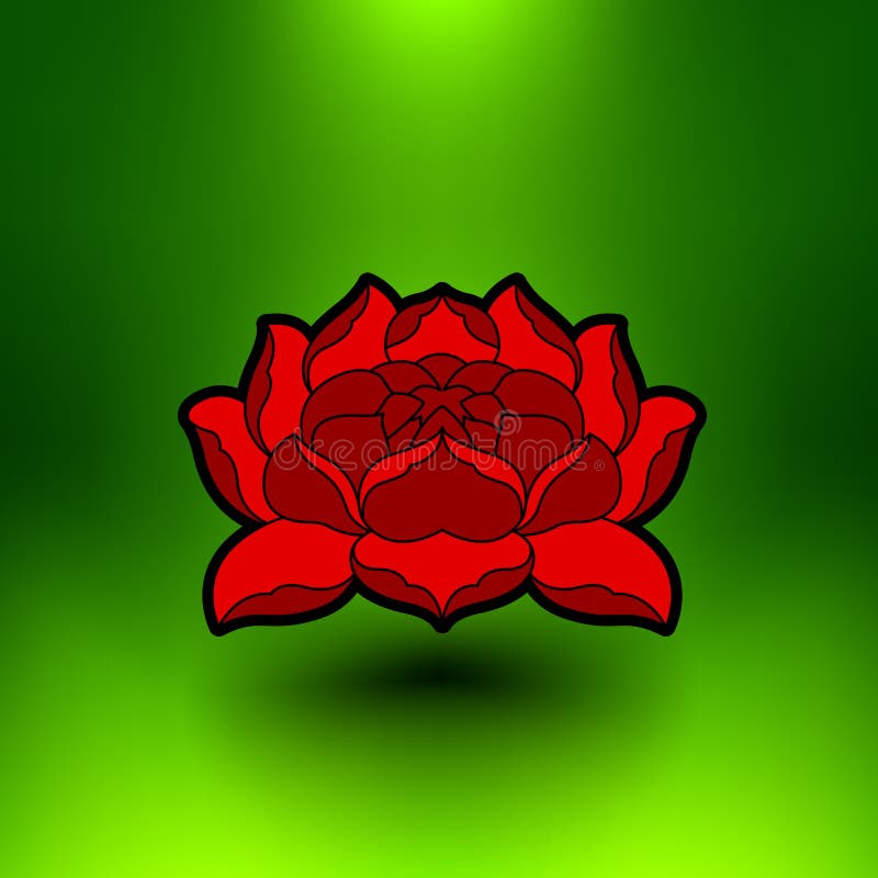 Vector lotus flower stock vector. Illustration of chinese - 21377996