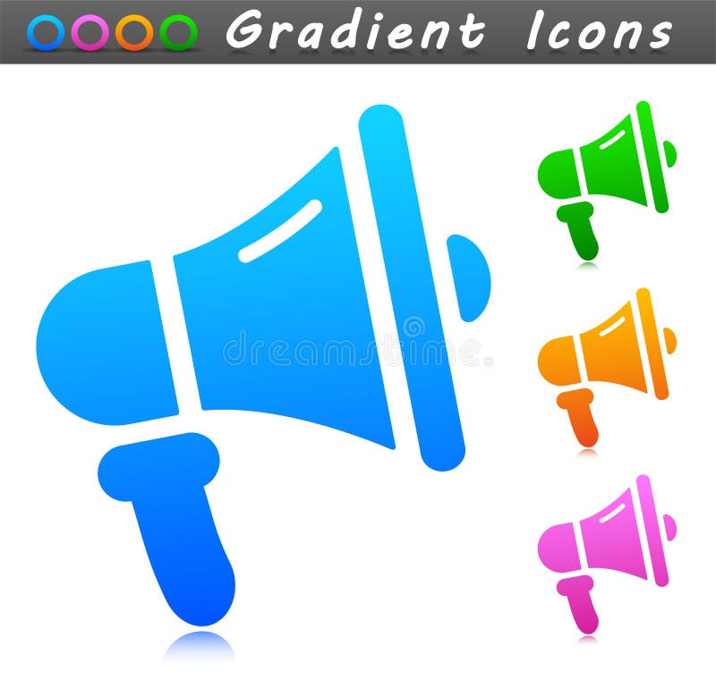 Vector Loud Speaker Symbol Icon Stock Vector - Illustration of pink ...