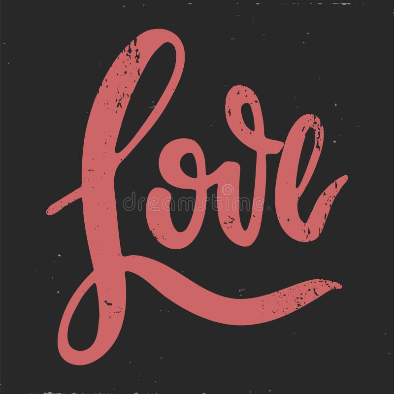 Vector love lettering stock vector. Illustration of heart - 95815548