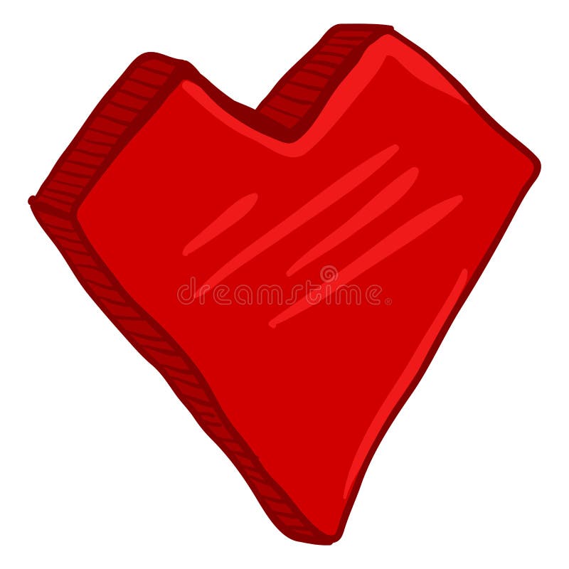 Vector Love Symbol - Cartoon Red Heart Illustation Stock Vector ...