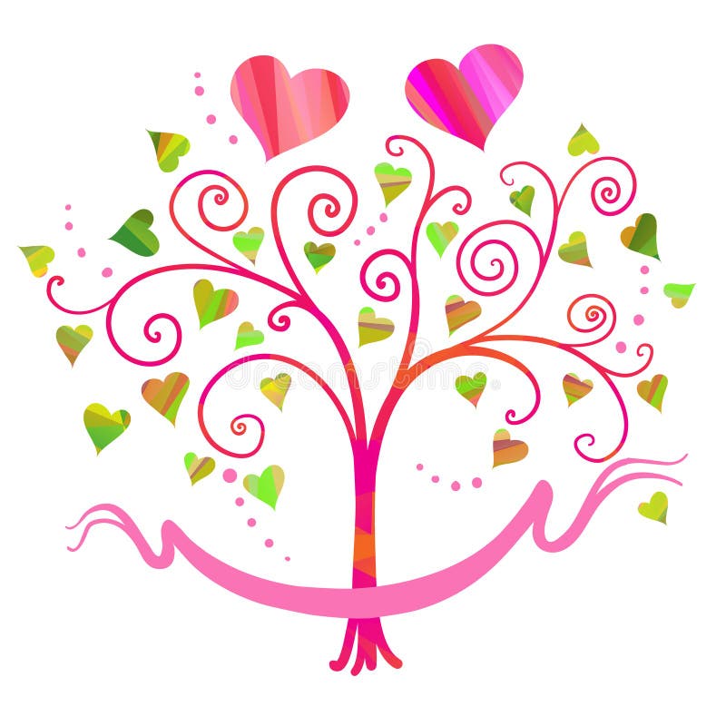 Vector love tree stock vector. Illustration of ornate - 53122262