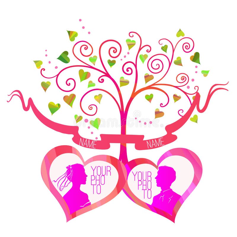 Vector love tree stock vector. Illustration of ornate - 53267496