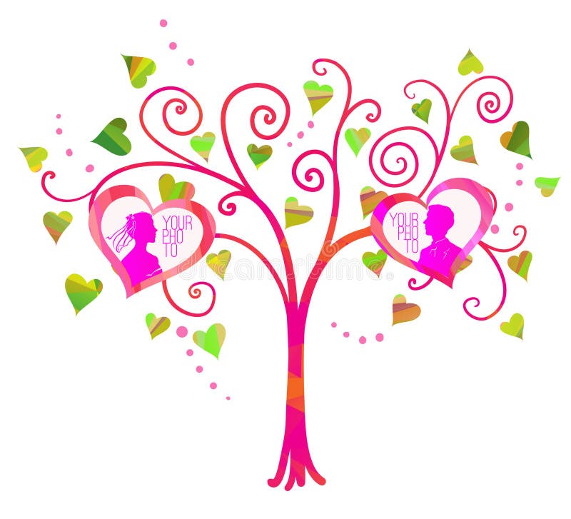 Vector love tree stock vector. Illustration of ornate - 53267535