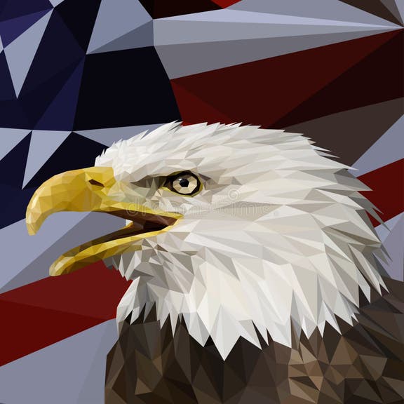 Geometric Polygon Eagle Stock Illustrations – 319 Geometric Polygon ...