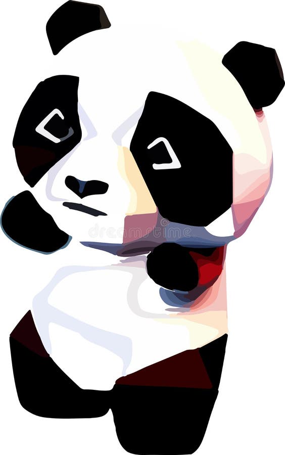Vector Low Poly Panda Illustration Stock Vector - Illustration of ...