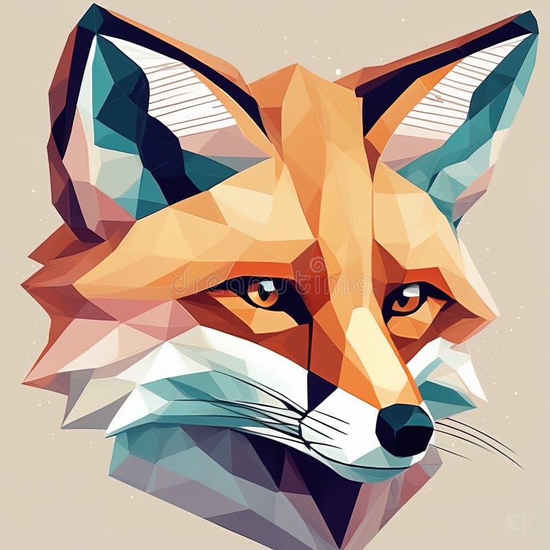 Vector Low Poly Portrait of a Fox Vector Low Poly Portrait of a Fox ...