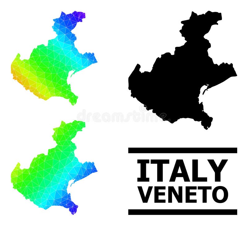 Polygonal Spectral Colored Map of Veneto Region with Diagonal Gradient ...