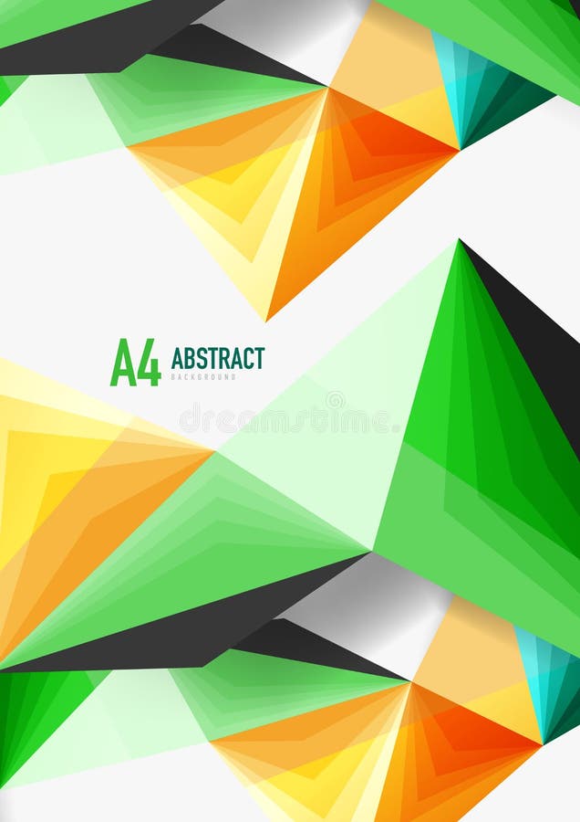 Vector Low Poly Style 3d Triangle Line Stock Vector - Illustration of ...