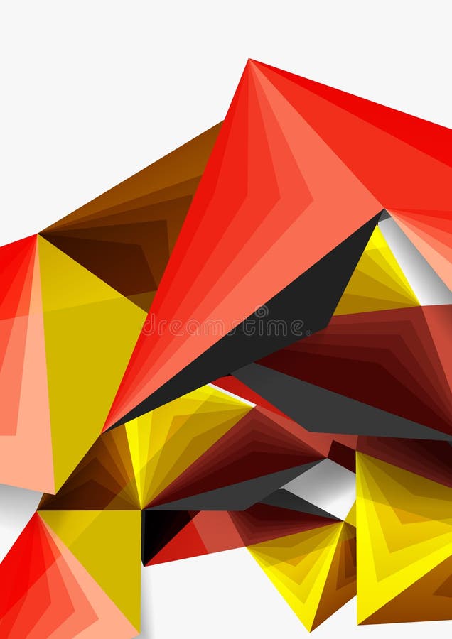 Vector Low Poly Style 3d Triangle Line Stock Vector - Illustration of ...