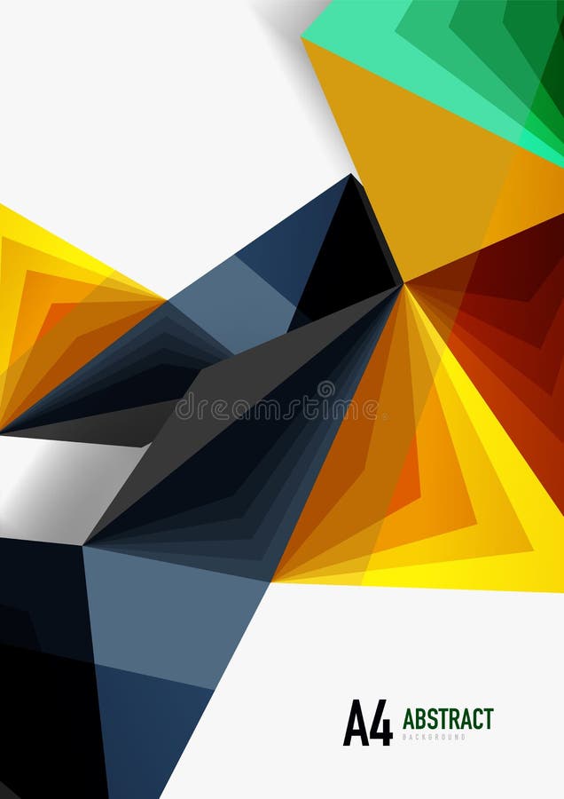 Vector Low Poly Style 3d Triangle Line Stock Vector - Illustration of ...