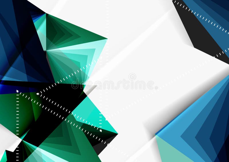 Vector Low Poly Style 3d Triangle Line Stock Vector - Illustration of ...