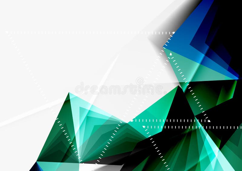 Vector Low Poly Style 3d Triangle Line Stock Vector - Illustration of ...