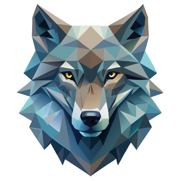 Vector Low Poly Wolf Head Polygonal Style Wolf Head Stock Vector ...