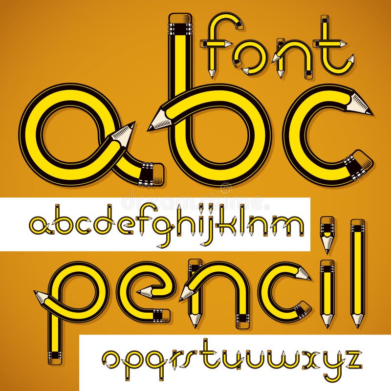 Vector Lower Case English Alphabet Letters Collection Created Using ...