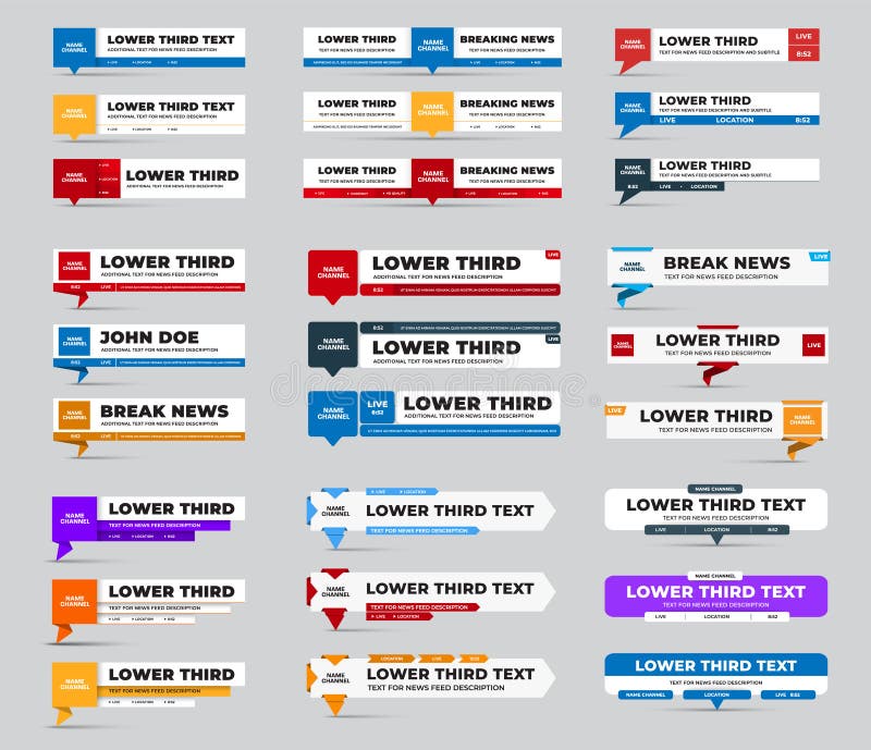 Vector Lower Third with News Feed, Dashboard for Name, Channel, Title ...